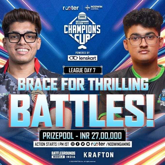 Nodwin x Rooter BGMI Champions Cup 2023 Day 7: Overall rankings, top ...