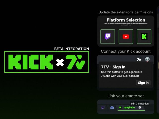 How to integrate popular emote platform 7TV on Kick? Entire process ...