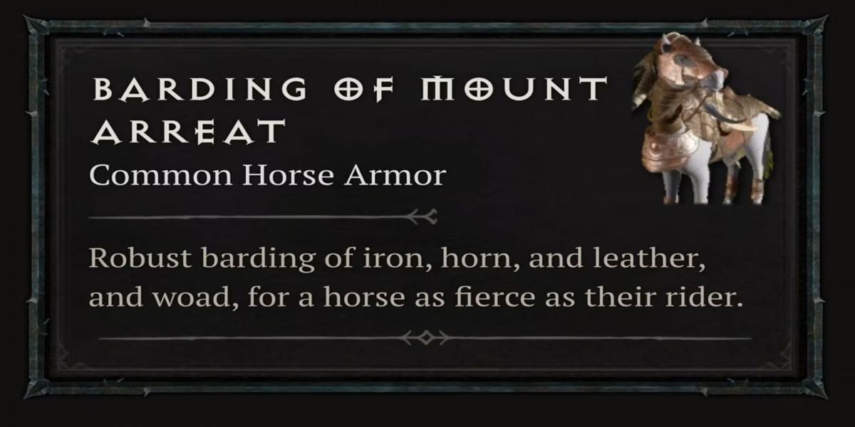 mount armor: 5 best looking mount armors in Diablo 4