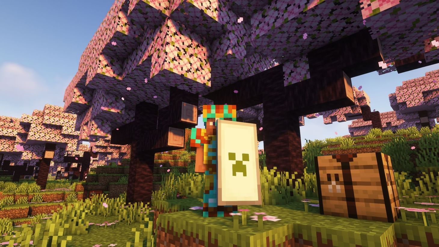 How to add banner to shields in Minecraft Bedrock Edition