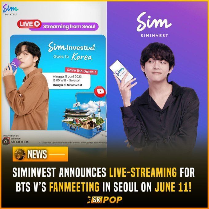 "SIMINVEST WITH V SOON" trends as BTS' Kim Tae-hyung gears up for his first ever solo fan meeting