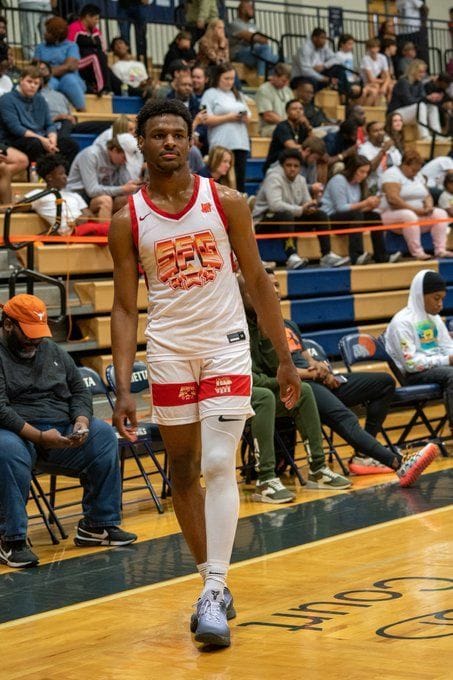 Watch - Bryce James has a spectacular debut for his new school