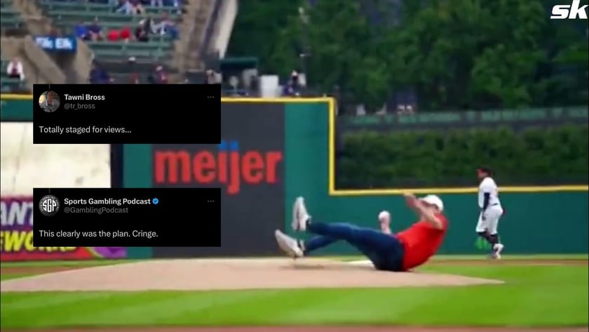 MLB Twitter mocks Internet personality after unconvincing first pitch ...