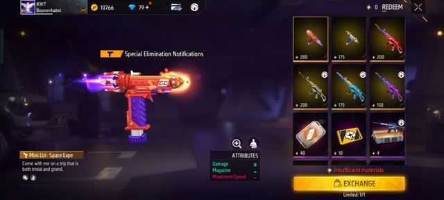 Free Fire UZI X M4A1 Ring: Get legendary gun skins (MAX version)