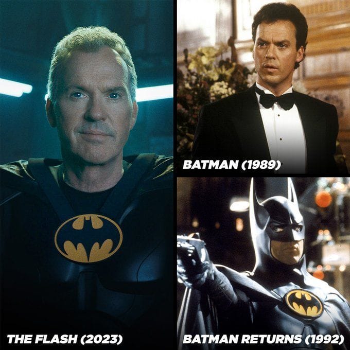 Michael Keaton's Bruce Wayne sports a burly beard in The Flash