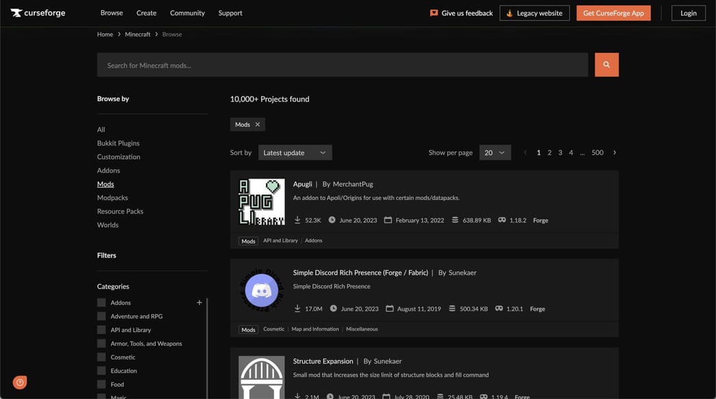Modrinth vs Curseforge: Which is better for Minecraft mods?