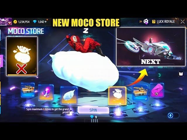 New Free Fire MAX Moco Store: Get Skywings and Arrival Animations