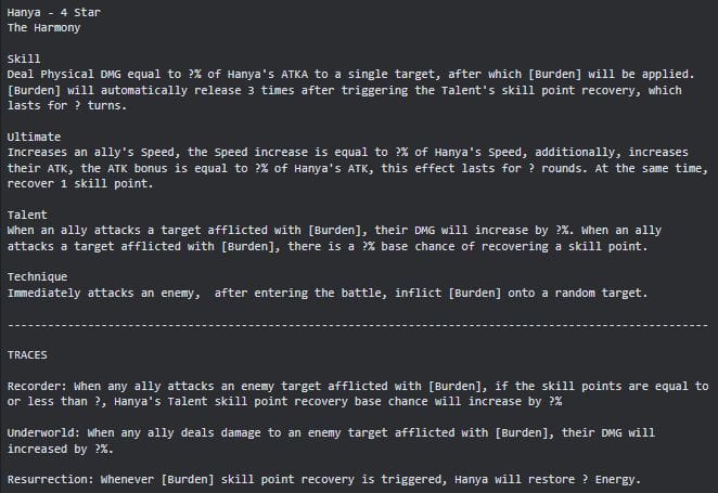 Hanya: Honkai Star Rail Hanya leaks: Abilities, 4-star rarity, and more