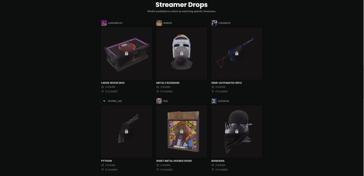 All Bellum Twitch Drop rewards in Rust and how to get them