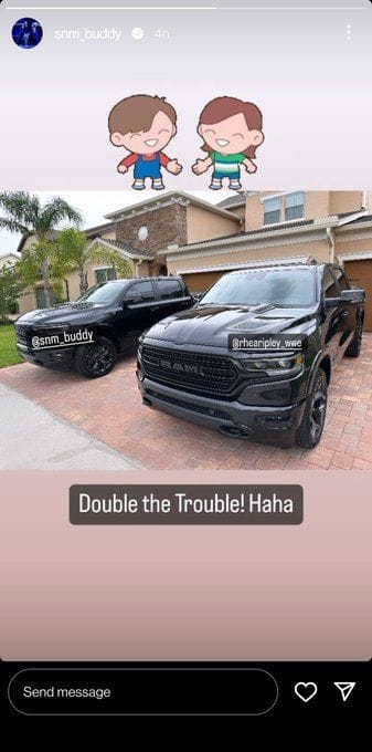 AEW star Buddy Matthews shares photo of his and Rhea Ripley's matching cars