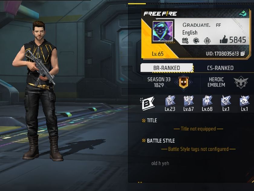 Graduate FF's Free Fire ID, stats, rank, guild, and more