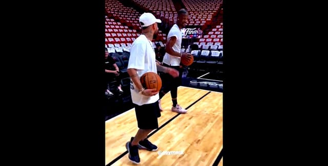 Watch- Jimmy Butler catches up with soccer superstar Neymar Jr. ahead ...