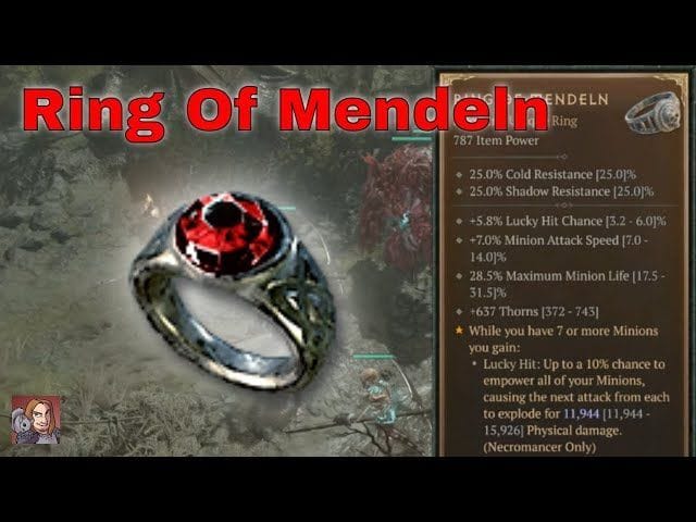 Ring of Mendeln in Diablo 4: How to get, Unique effects, Affixes, and more