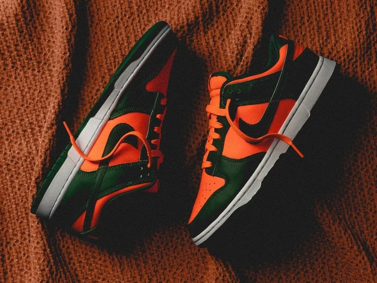 Nike Dunk Low “Miami Hurricanes” sneakers: Restock date, price, and ...