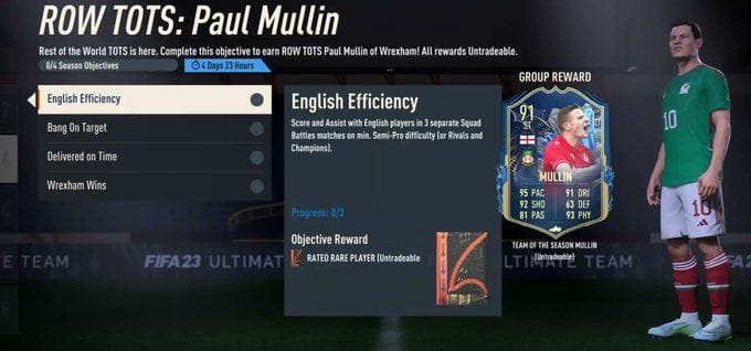 Paul Mullin Rest of the World TOTS objective: FIFA 23 Paul Mullin Rest ...