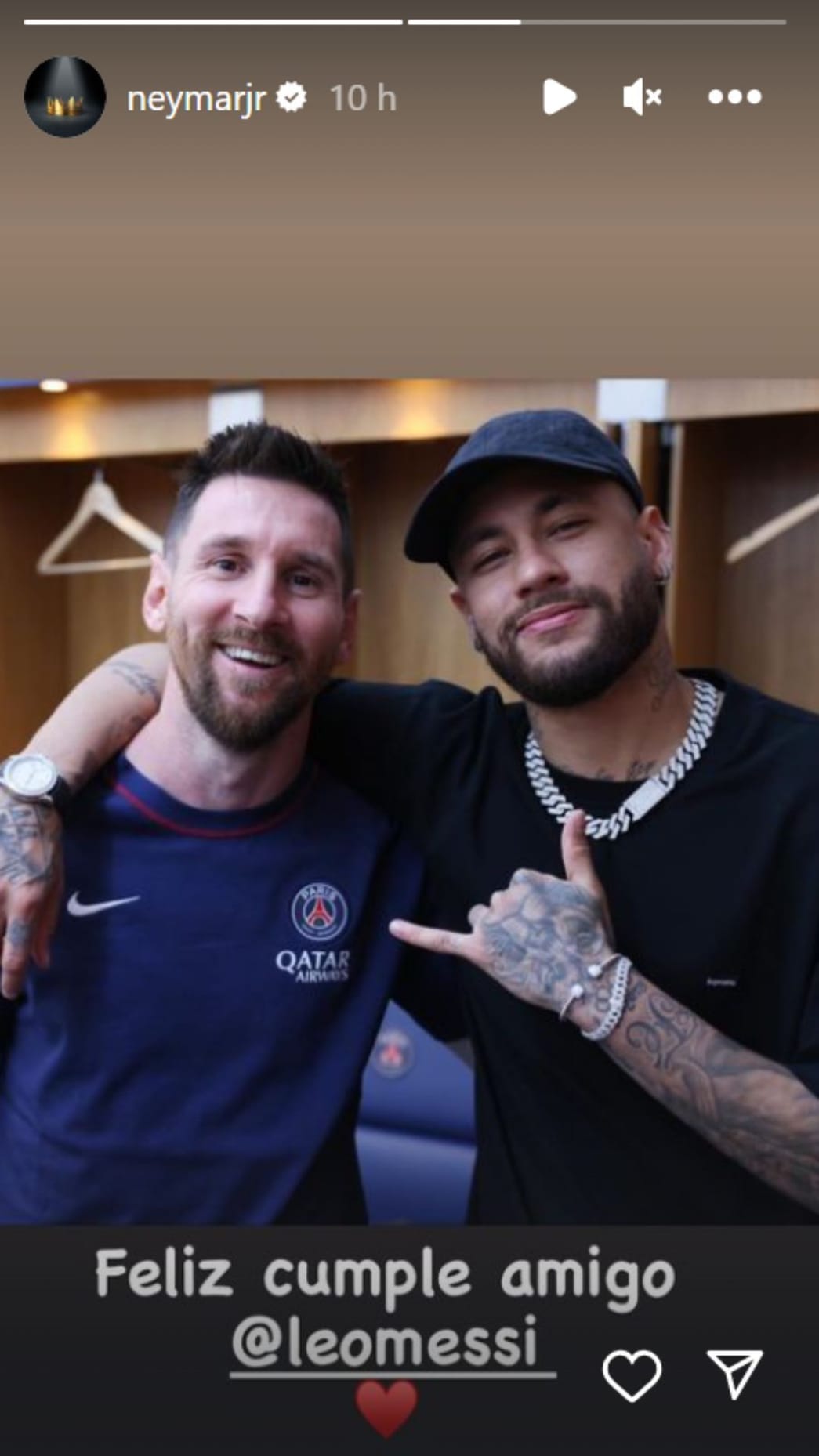 PSG star Neymar Jr sends heartfelt message to Lionel Messi on social ...