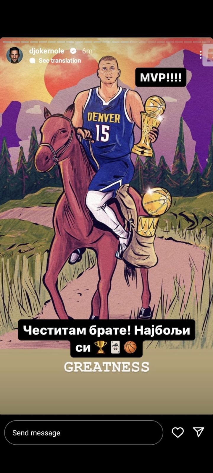 Denver Nuggets: "You're the best!" - Novak Djokovic congratulates ...