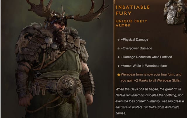 Insatiable Fury in Diablo 4: How to get, Unique effects, Affixes, and more