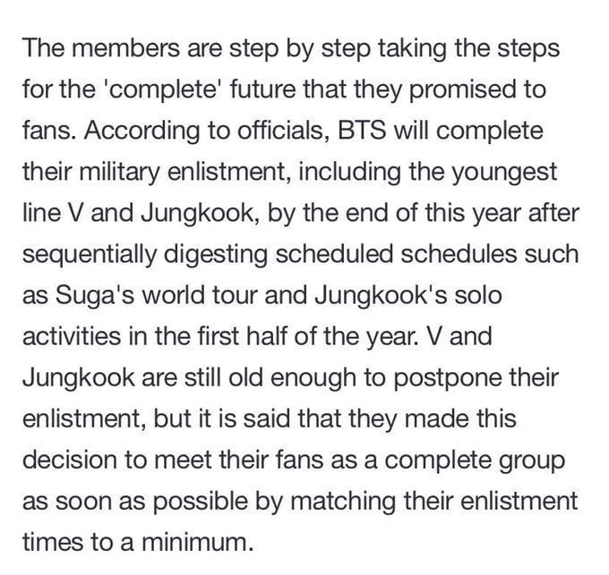 Korean media outlet speculates that all BTS members will enlist in ...