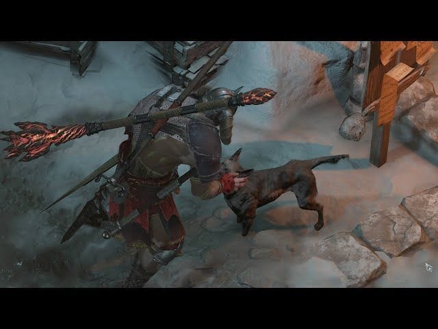 How to pet a dog in Diablo 4