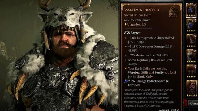Vasily's Prayer in Diablo 4: How to get, Unique effects, Affixes, and more
