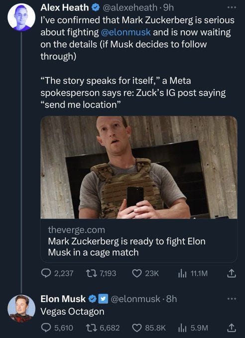 "Let this be real" - Andy Roddick amused by Elon Musk-Mark Zuckerberg ...