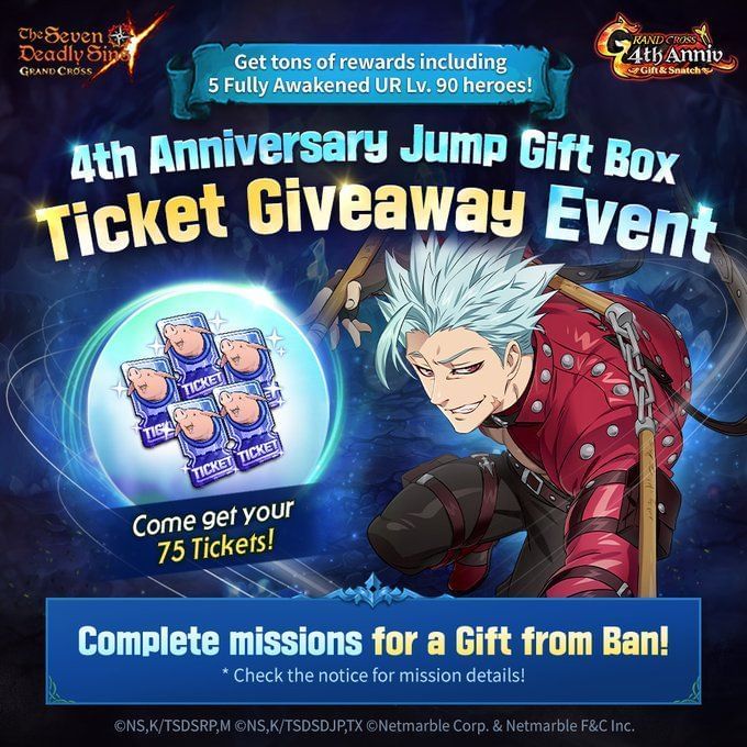 The Seven Deadly Sins: Grand Cross 4th anniversary events- release date ...