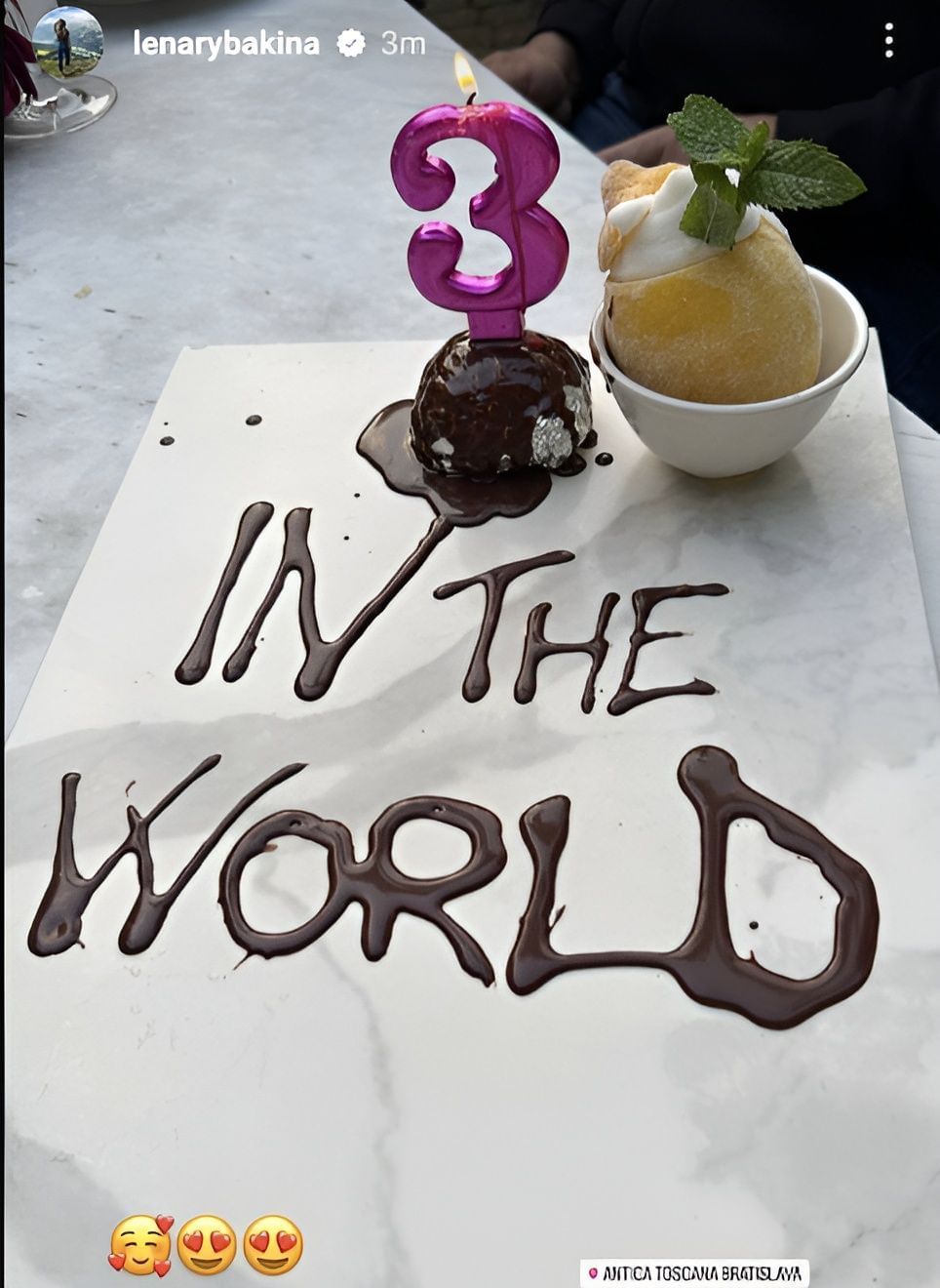 Elena Rybakina celebrates breaking into the top 3 in the WTA rankings