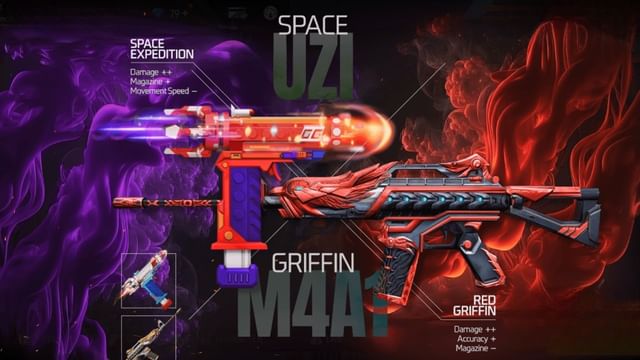 Free Fire UZI X M4A1 Ring: Get legendary gun skins (MAX version)