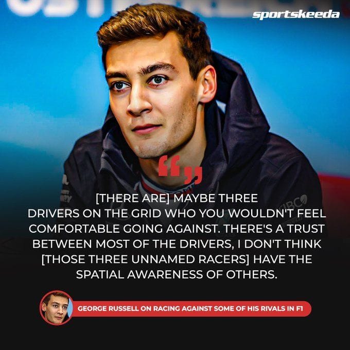 "It was the wall's fault": Fans roast George Russell for crashing in ...