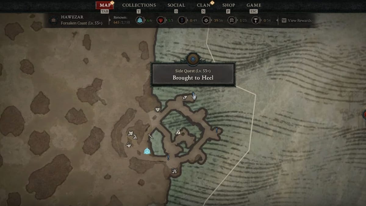 How to complete the "Brought to Heel" side quest in Diablo 4