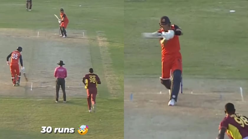 [Watch] "Netherlands go berserk"- Logan van Beek smashes 30 runs in ...