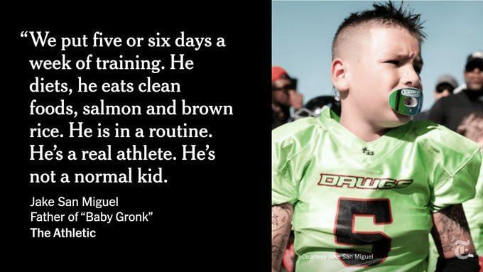 NFL fans vilify Baby Gronk’s father for compelling his son to undergo ...