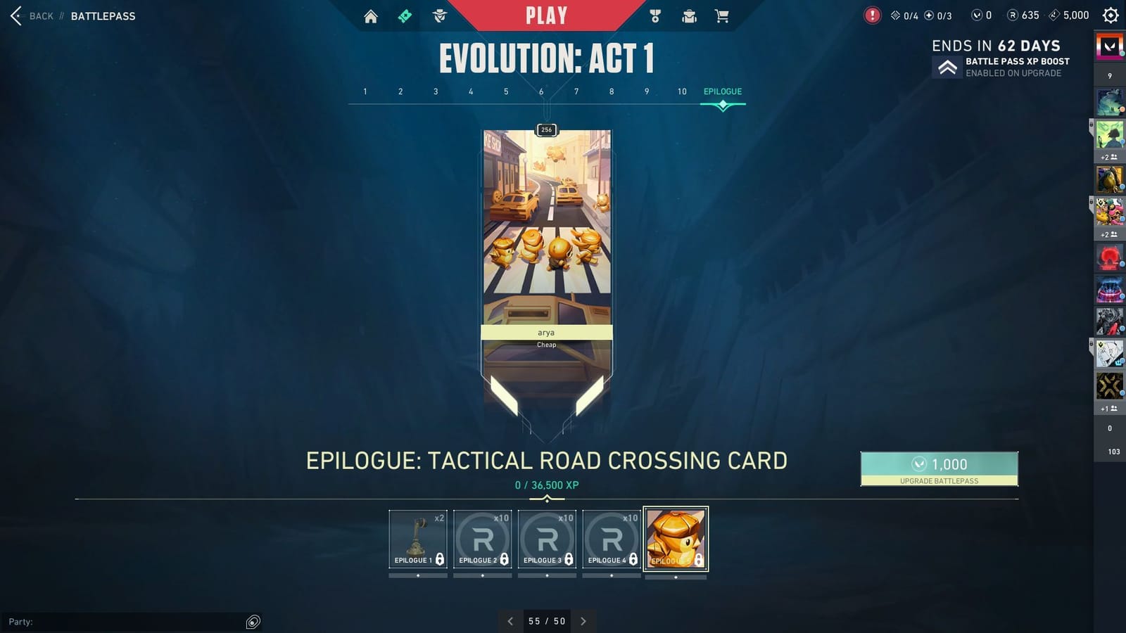 Battlepass: Valorant Episode 7 Act 1: All Battlepass tiers and rewards