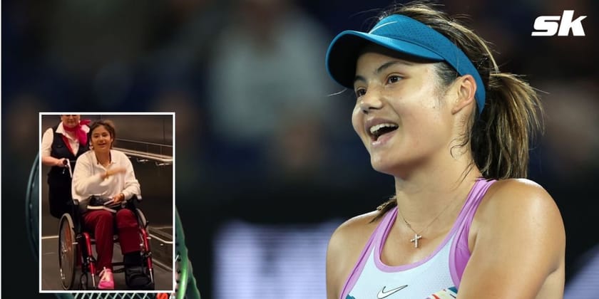 Emma Raducanu seen in wheelchair as she reveals extent of ankle injury ...