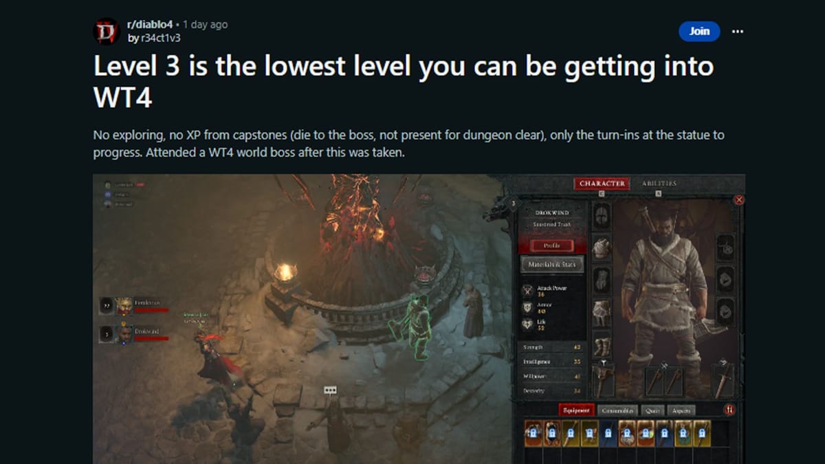 How a Diablo 4 player does the impossible after unlocking World Tier 4 ...