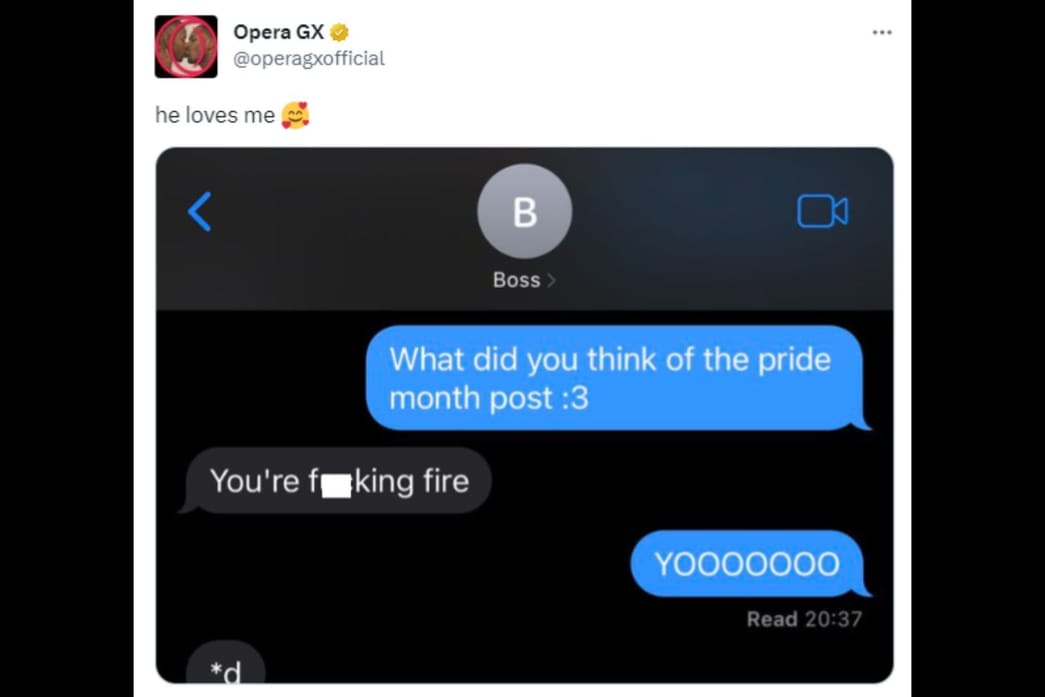 Opera GX: "The browser for gaymers": Opera GX's Pride month logo leaves ...