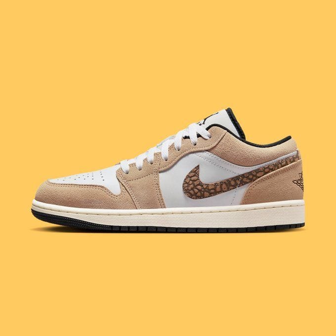 Nike: Air Jordan 1 Low SE “Elephant Print Hemp” shoes: Where to get ...