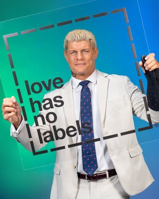 Cody Rhodes appears with his injured arm in a cast at a non-wrestling ...