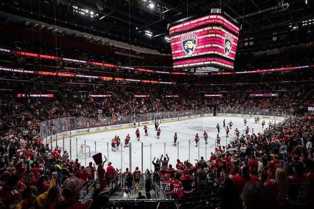 Where do the Florida Panthers play and what is the name of their arena?