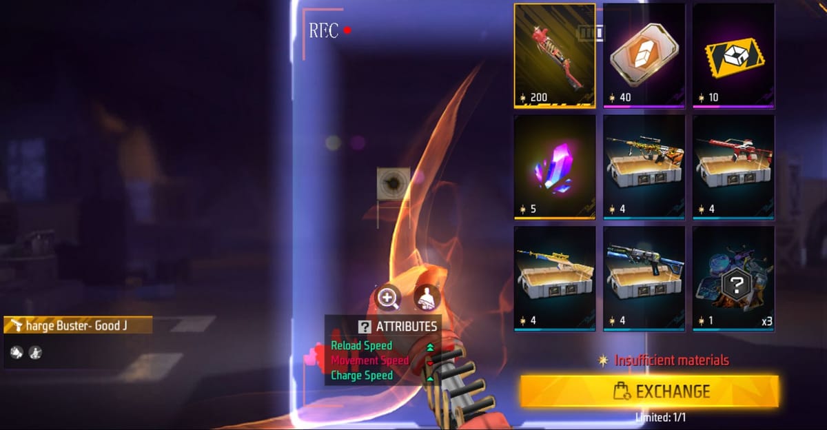 How to get Good Job Charge Buster in Free Fire MAX