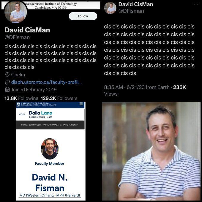 "He sounds quite transphobic": David Fisman's cisgender tweet ...