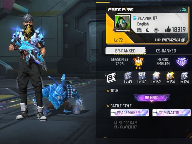 Player 07's Free Fire ID, stats, rank, guild, and more