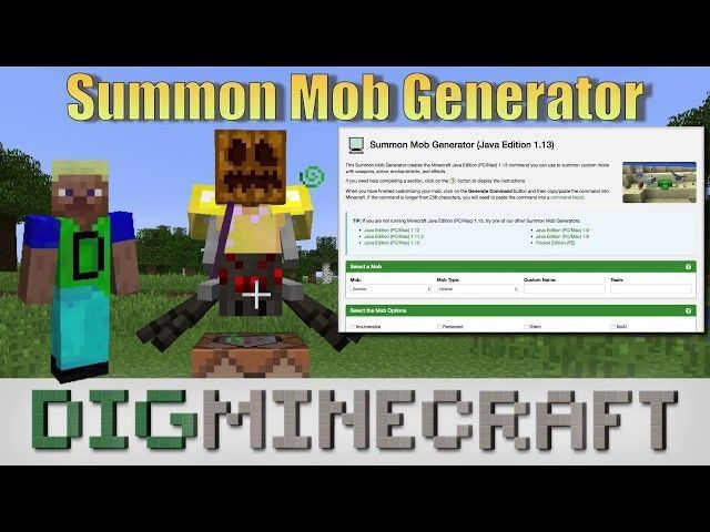 How to use Minecraft command generators