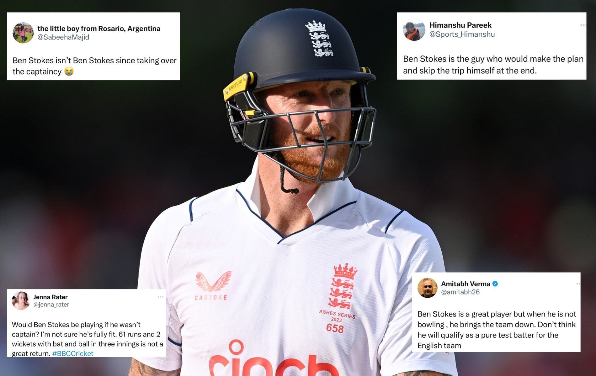 "Needs to do a lot more as captain" - Fans react after Ben Stokes ...