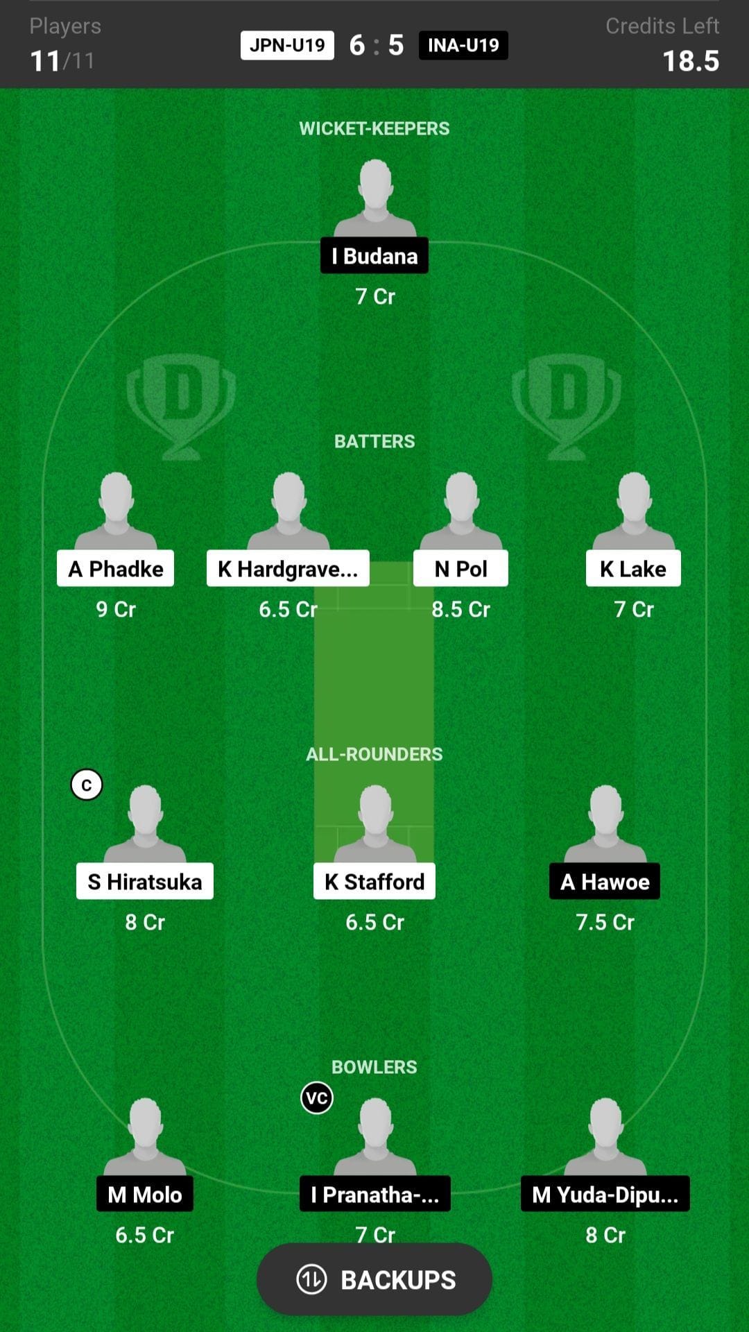 INA-U19 vs JPN-U19 Dream11 Prediction: Fantasy Cricket Tips, Today's ...