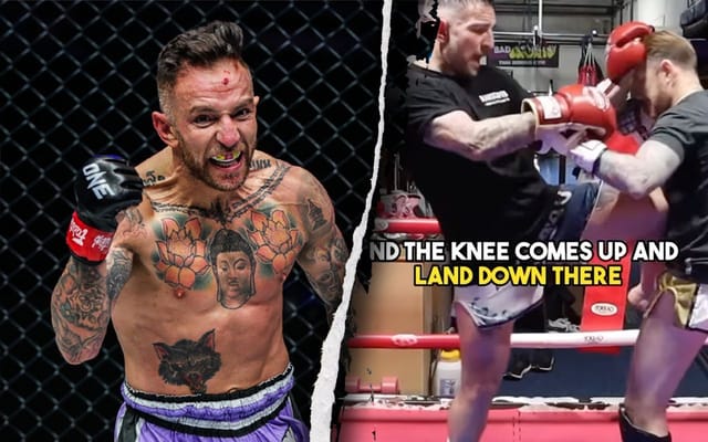 Liam Harrison displays an efficient way of landing a knee-to-elbow combo