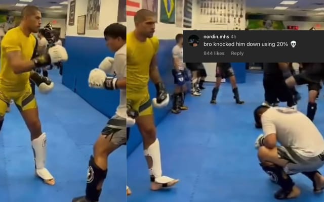 “Bro knocked him down using 20%” - UFC star Alex Pereira knocks down ...