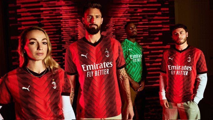Puma x AC Milan 2023/24 AC Milan Home kit: Where to get, release date ...
