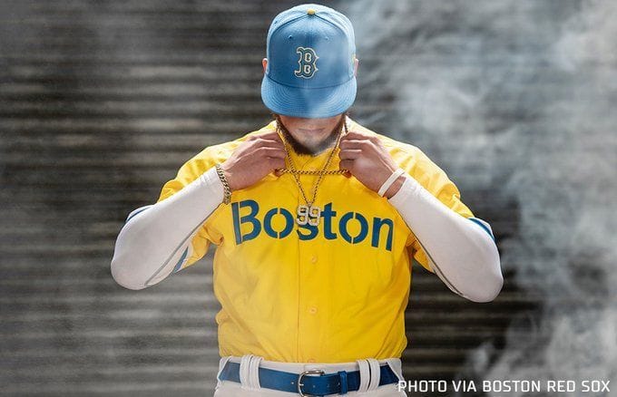 Why are the Red Sox wearing yellow and blue? Origins of uniform examined